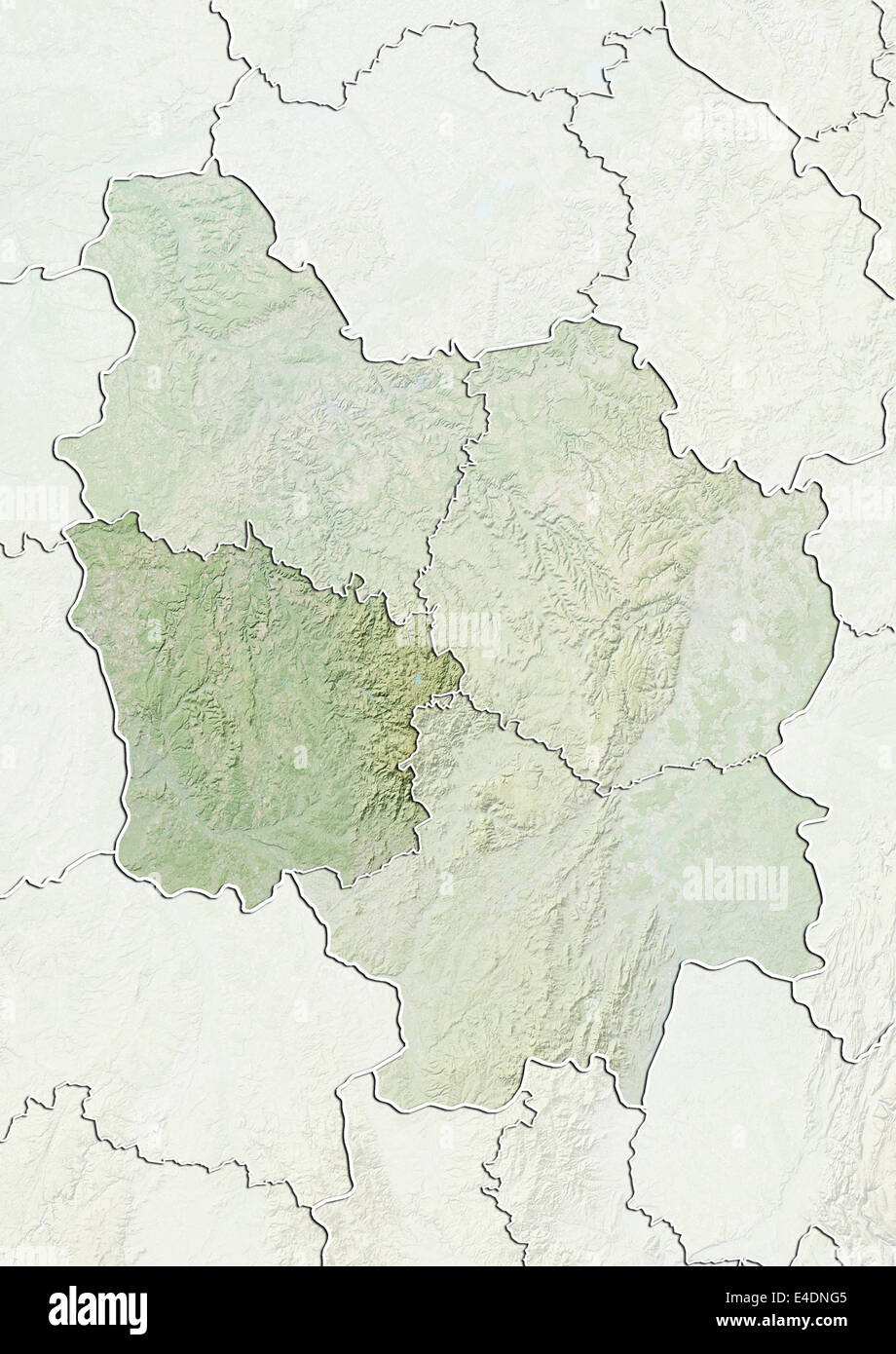 Nievre map hi-res stock photography and images - Alamy