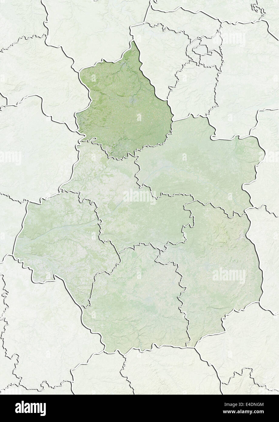 Departement of Eure-et-Loir, France, Relief Map Stock Photo - Alamy