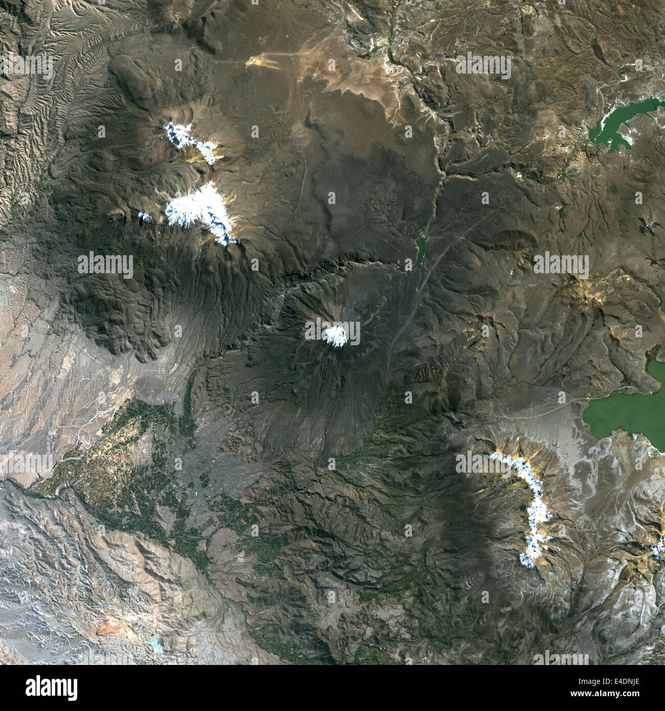 El Misti Volcano , Peru, True Colour Satellite Image. El Misti volcano ...