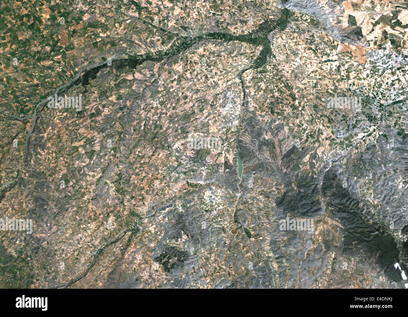 Azuara Meteor Impact Crater, Spain, True Colour Satellite Image. True ...