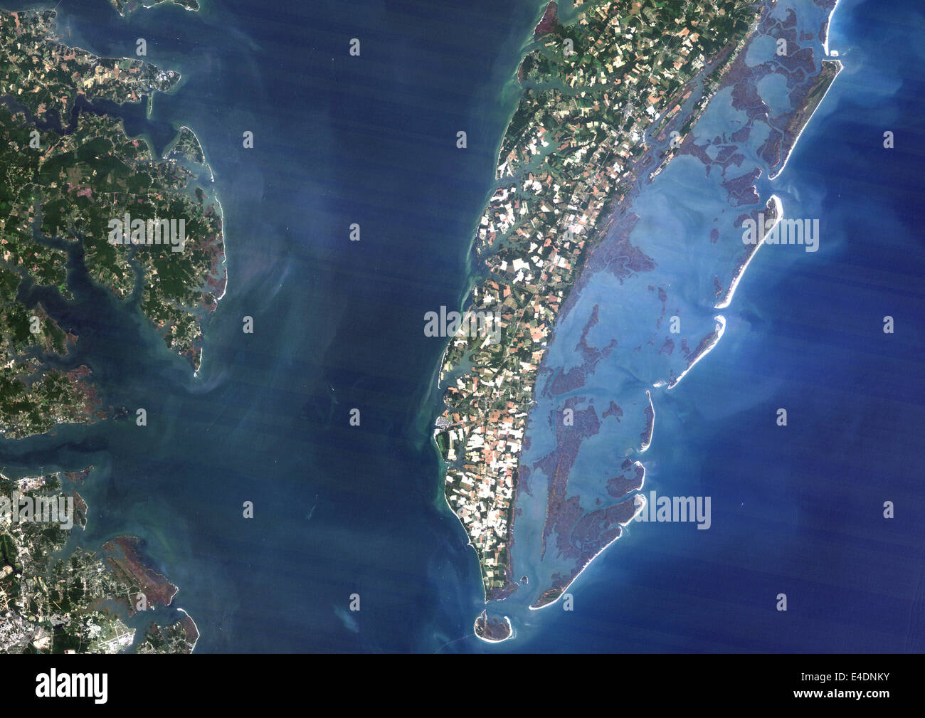 Chesapeake Bay Meteor Impact Crater, Virginia, Usa, True Colour ...