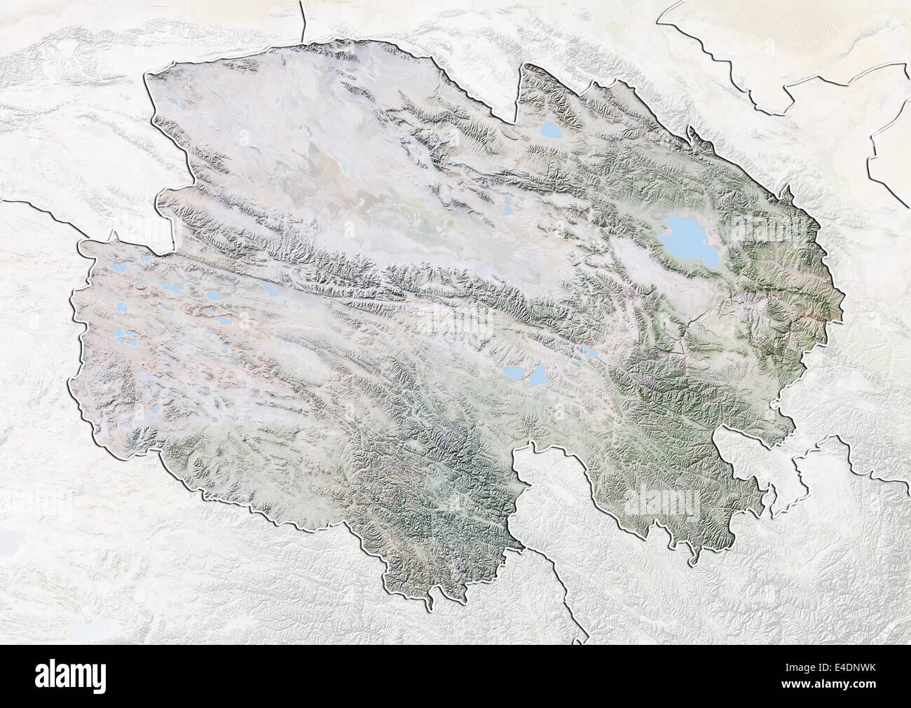 Map of qinghai hi-res stock photography and images - Alamy