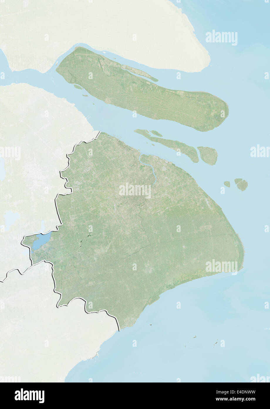 Shanghai, China, Relief Map Stock Photo - Alamy