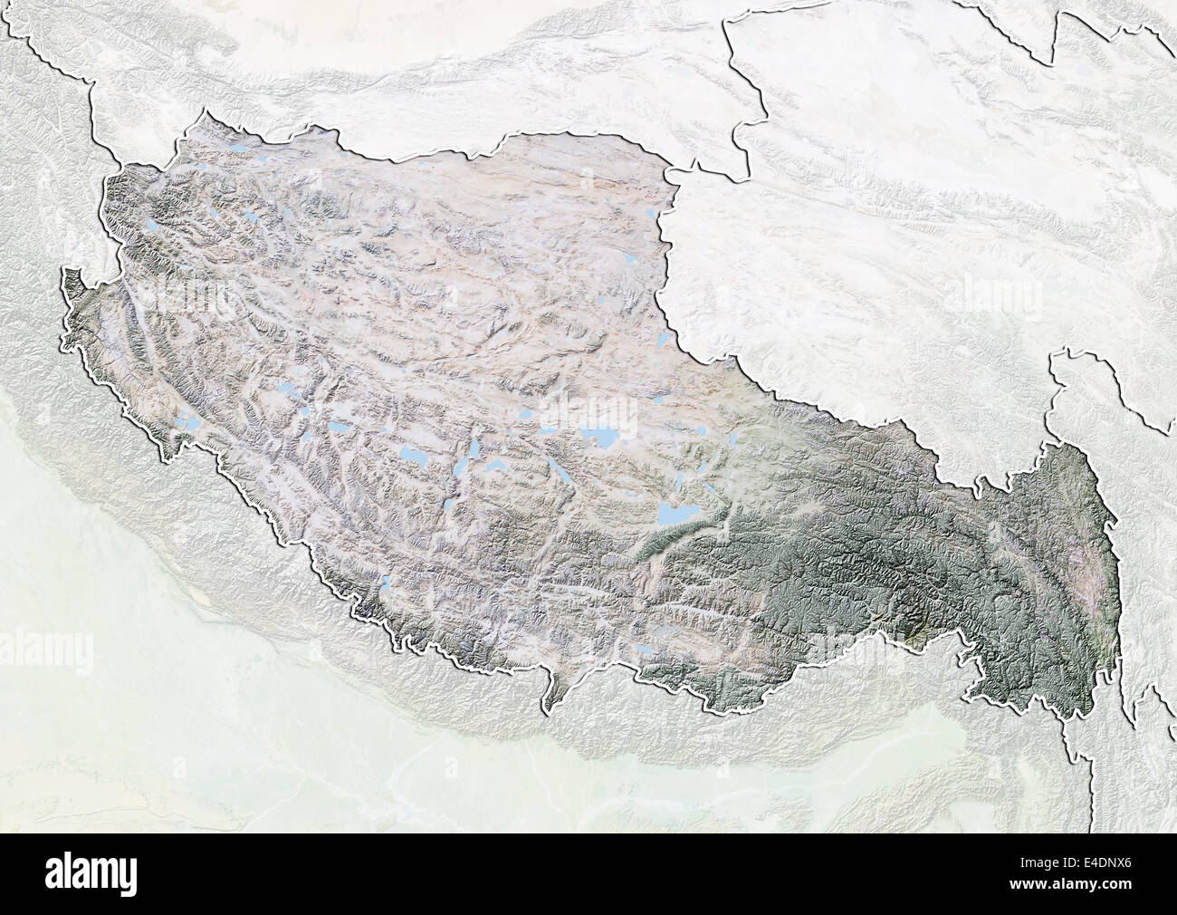 Map of tibet hi-res stock photography and images - Alamy