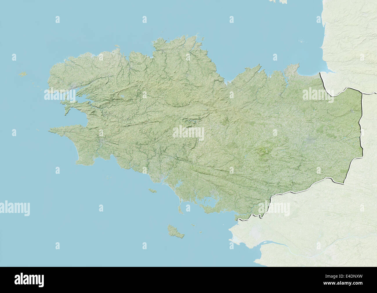 Brittany map hi-res stock photography and images - Alamy