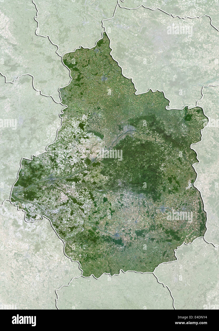 Region of Centre, France, True Colour Satellite Image Stock Photo - Alamy
