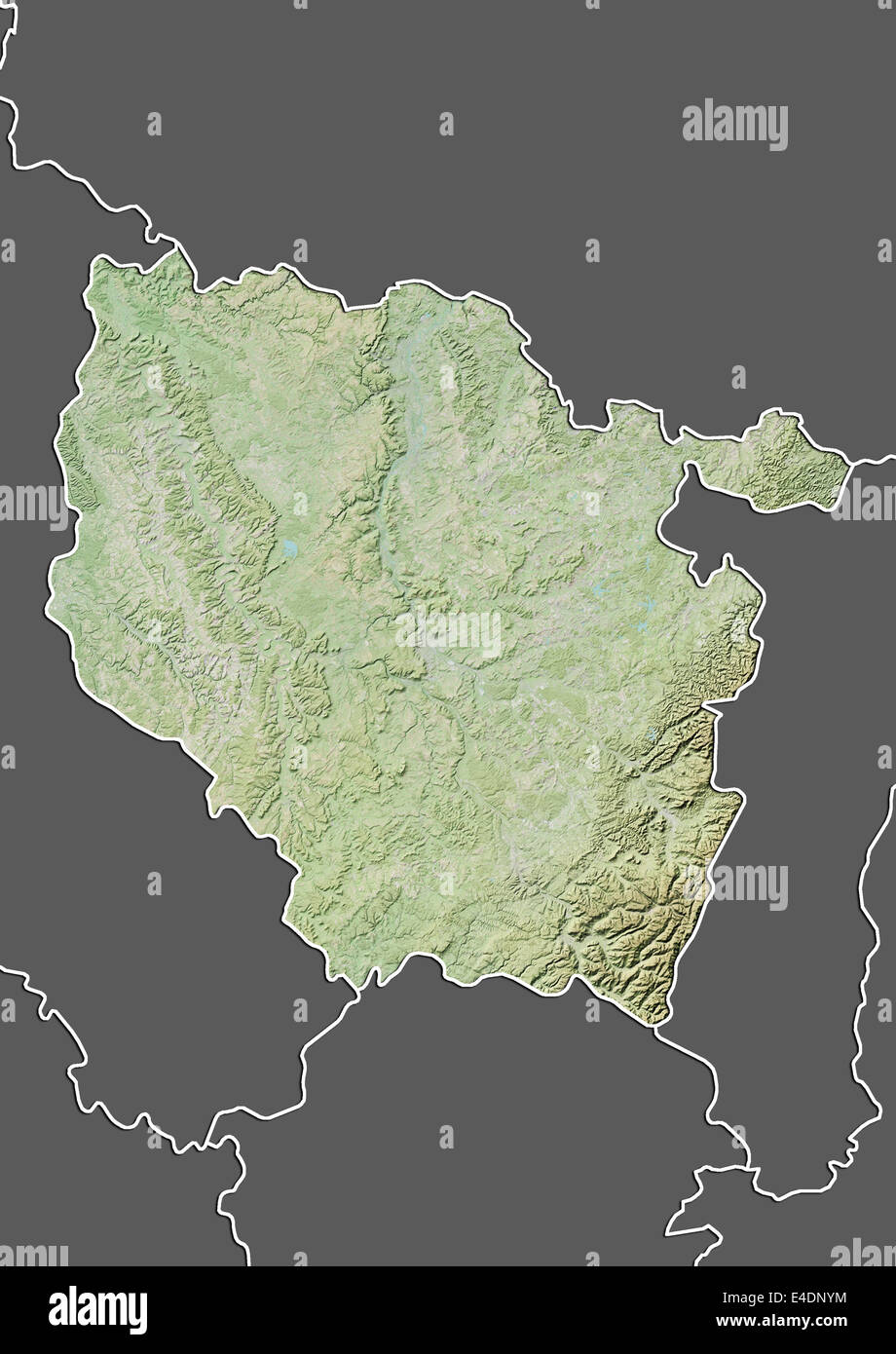 Region of Lorraine, France, Relief Map Stock Photo - Alamy