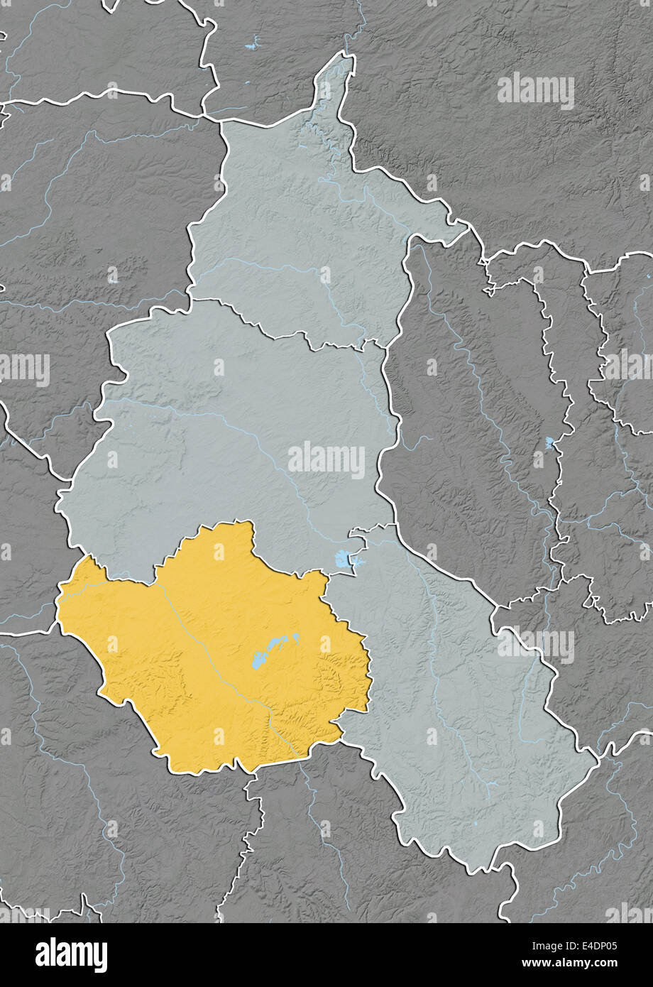 Departement of Aube, France, Relief Map Stock Photo - Alamy