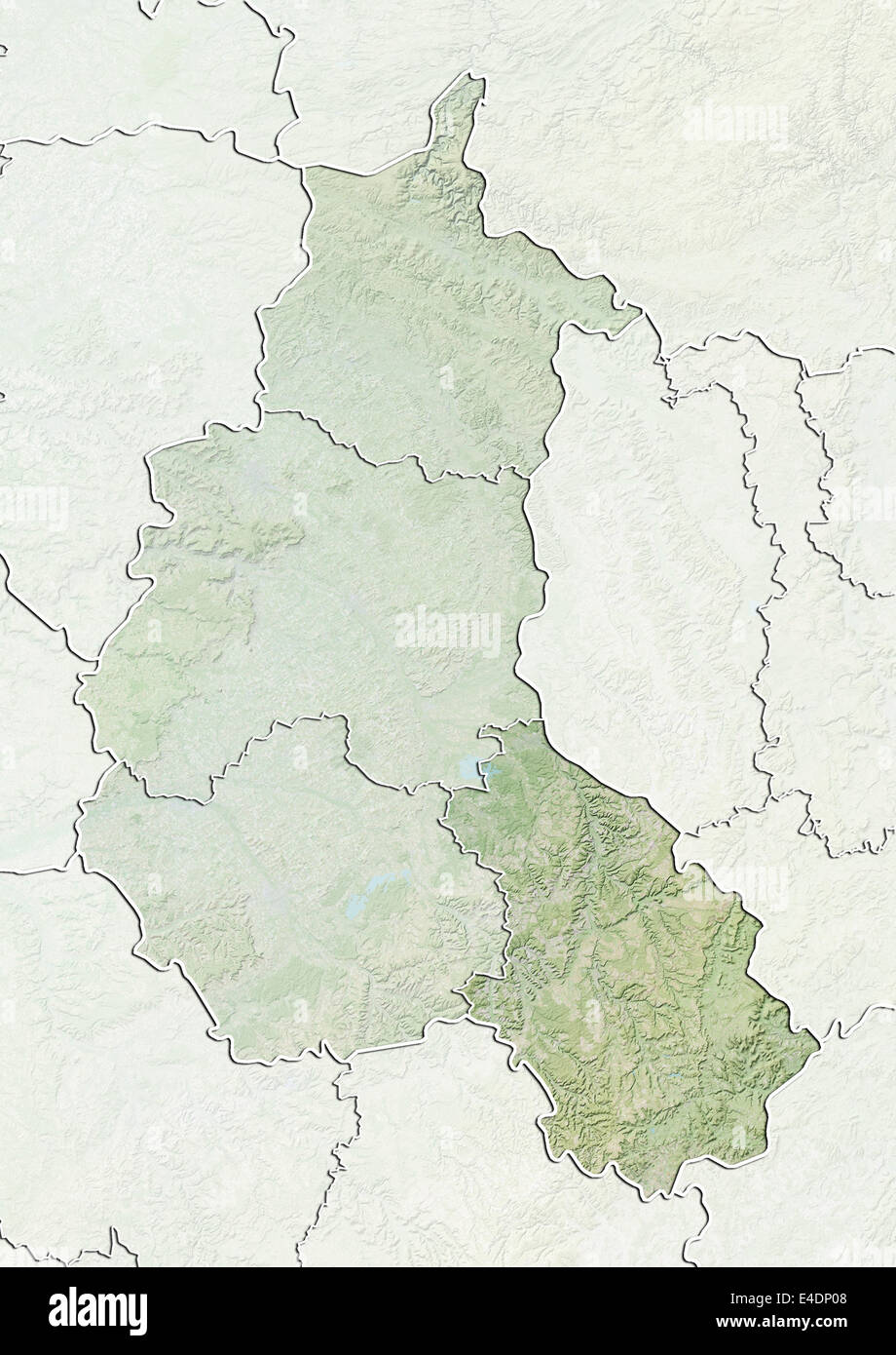 Departement of Haute-Marne, France, Relief Map Stock Photo - Alamy