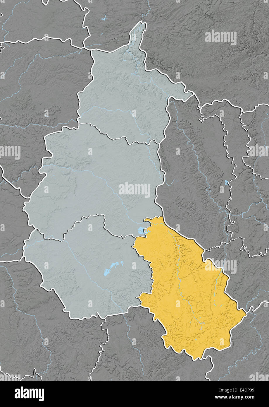 Departement of Haute-Marne, France, Relief Map Stock Photo - Alamy