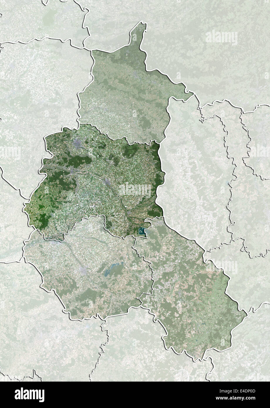 Departement of Marne, France, True Colour Satellite Image Stock Photo ...