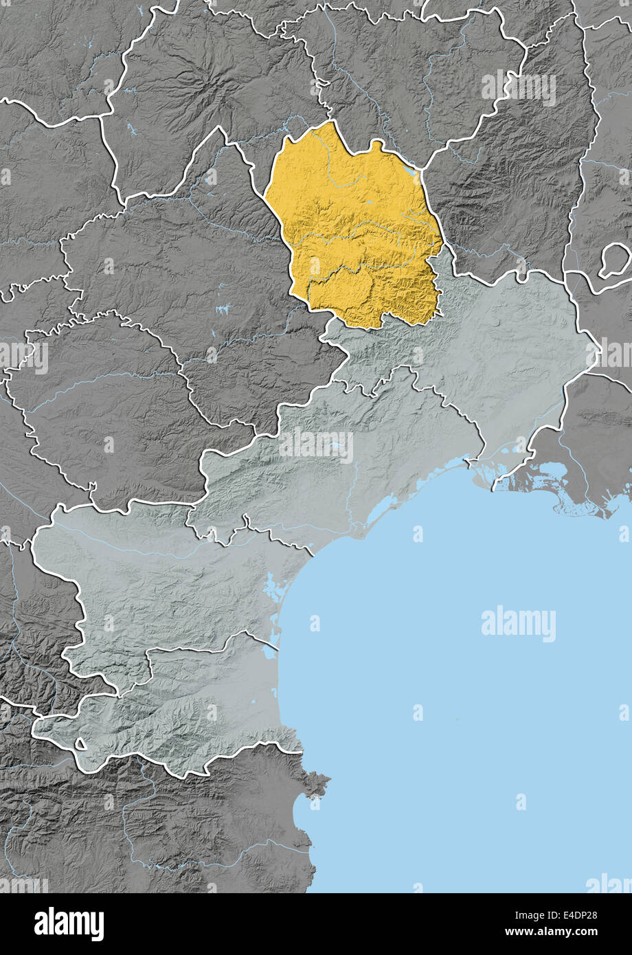 Lozere map hi-res stock photography and images - Alamy