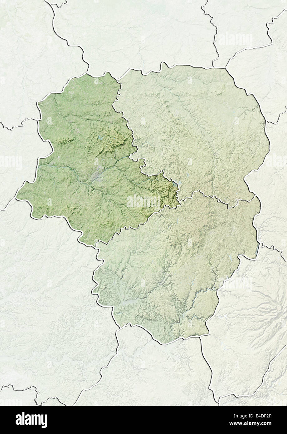 Departement of Haute-Vienne, France, Relief Map Stock Photo - Alamy