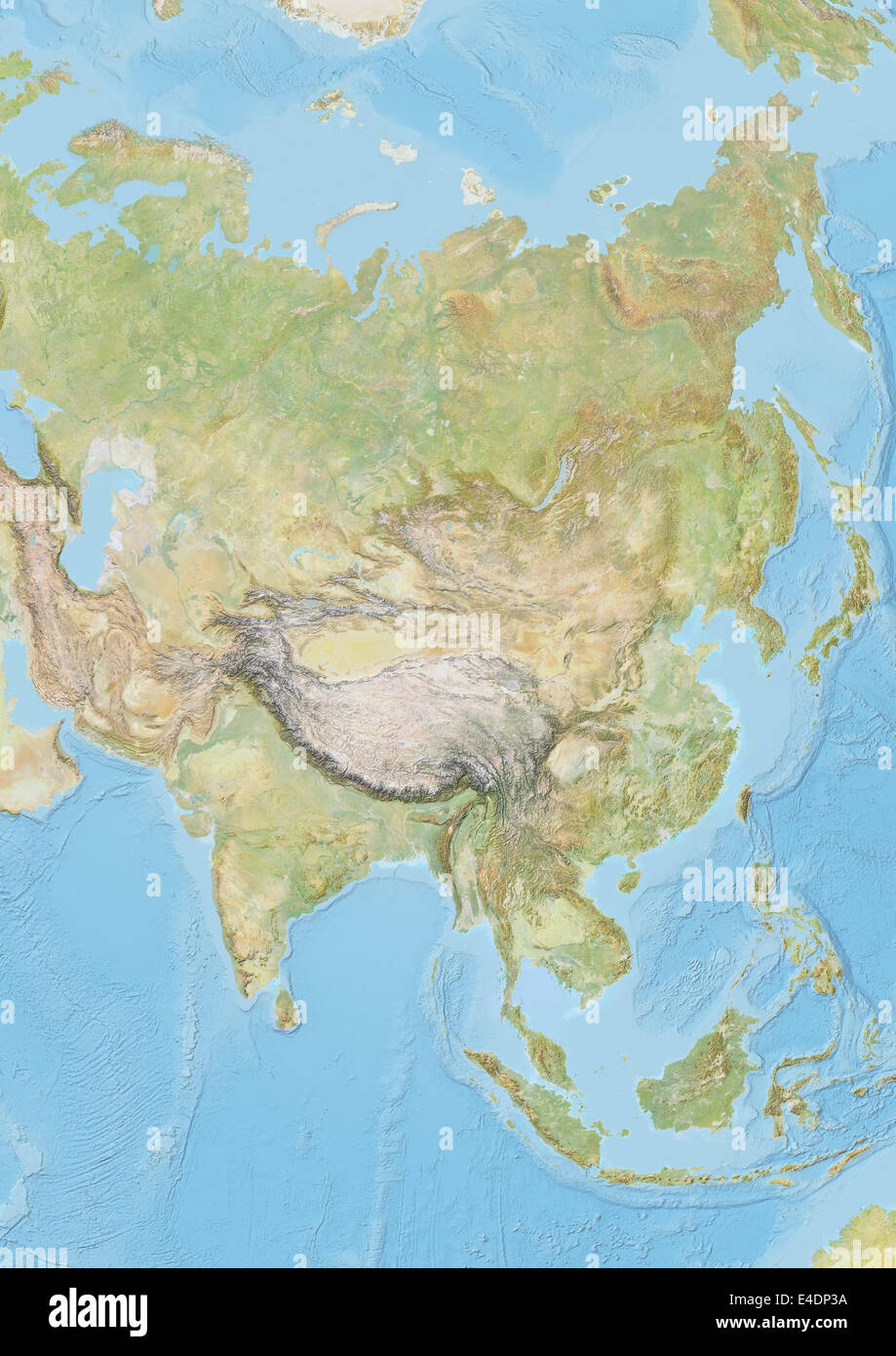 Blank Physical Map Of Asia