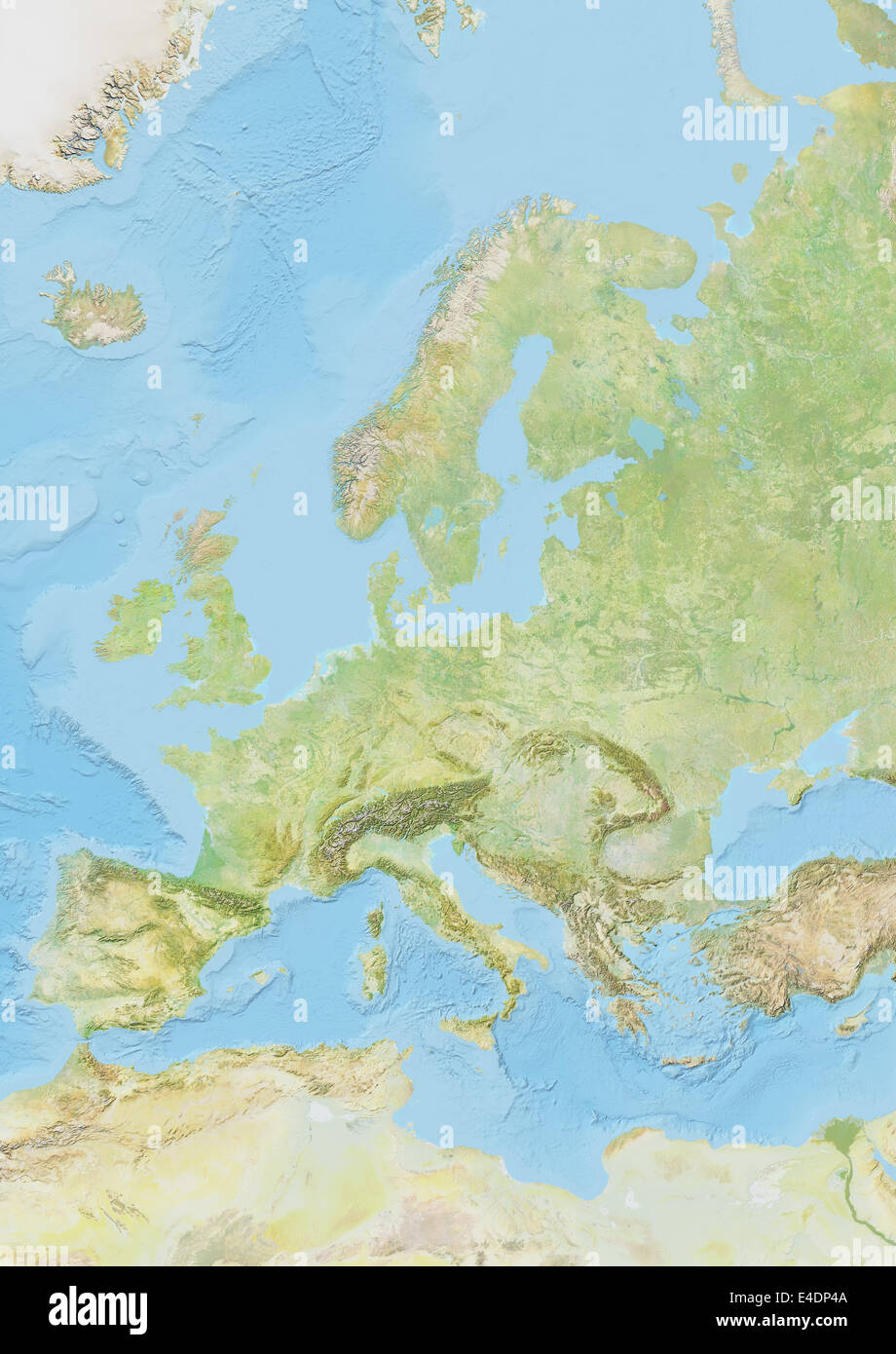 Europe, Relief Map Stock Photo - Alamy