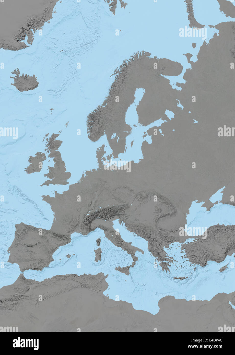 Europe relief map hi-res stock photography and images - Alamy