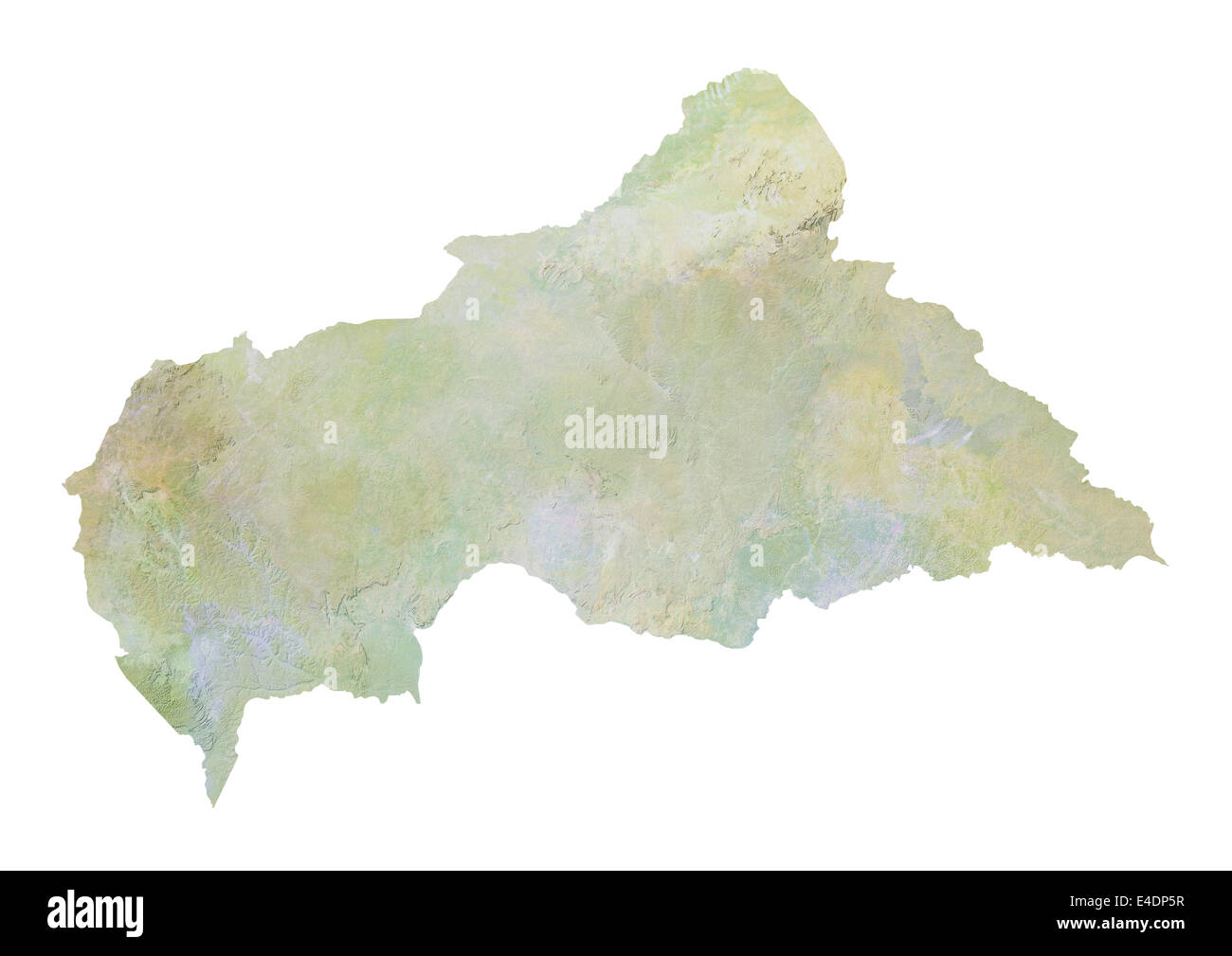 Central African Republic, Relief Map Stock Photo - Alamy