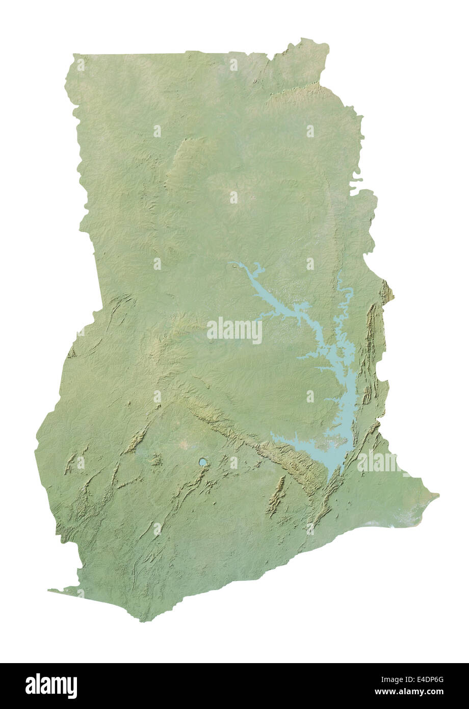 Ghana, Relief Map Stock Photo - Alamy
