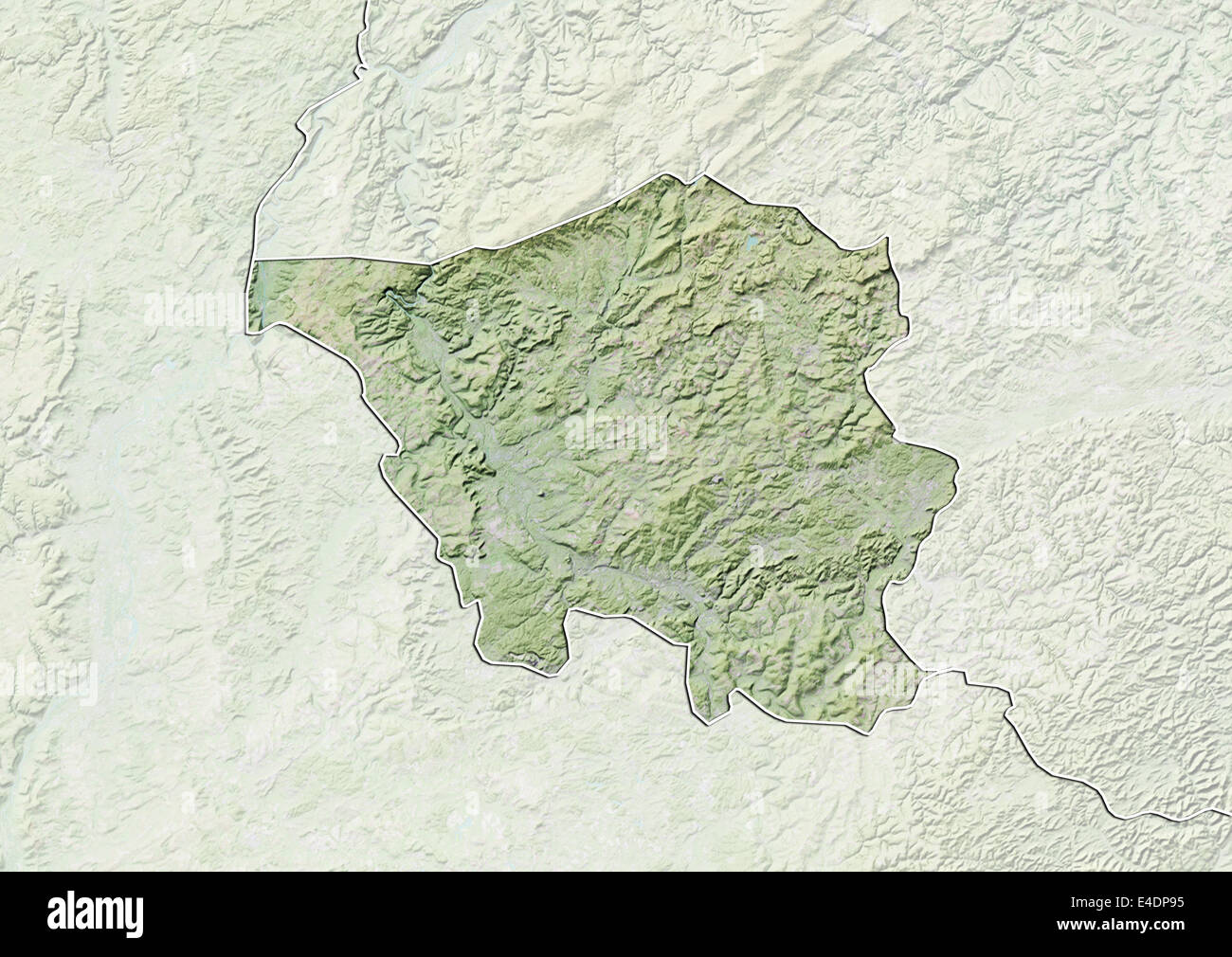 State of Saarland, Germany, Relief Map Stock Photo - Alamy