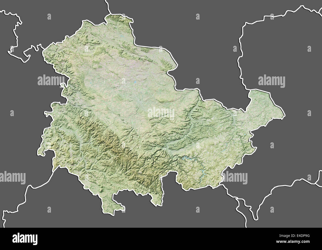 Thuringia map hi-res stock photography and images - Alamy