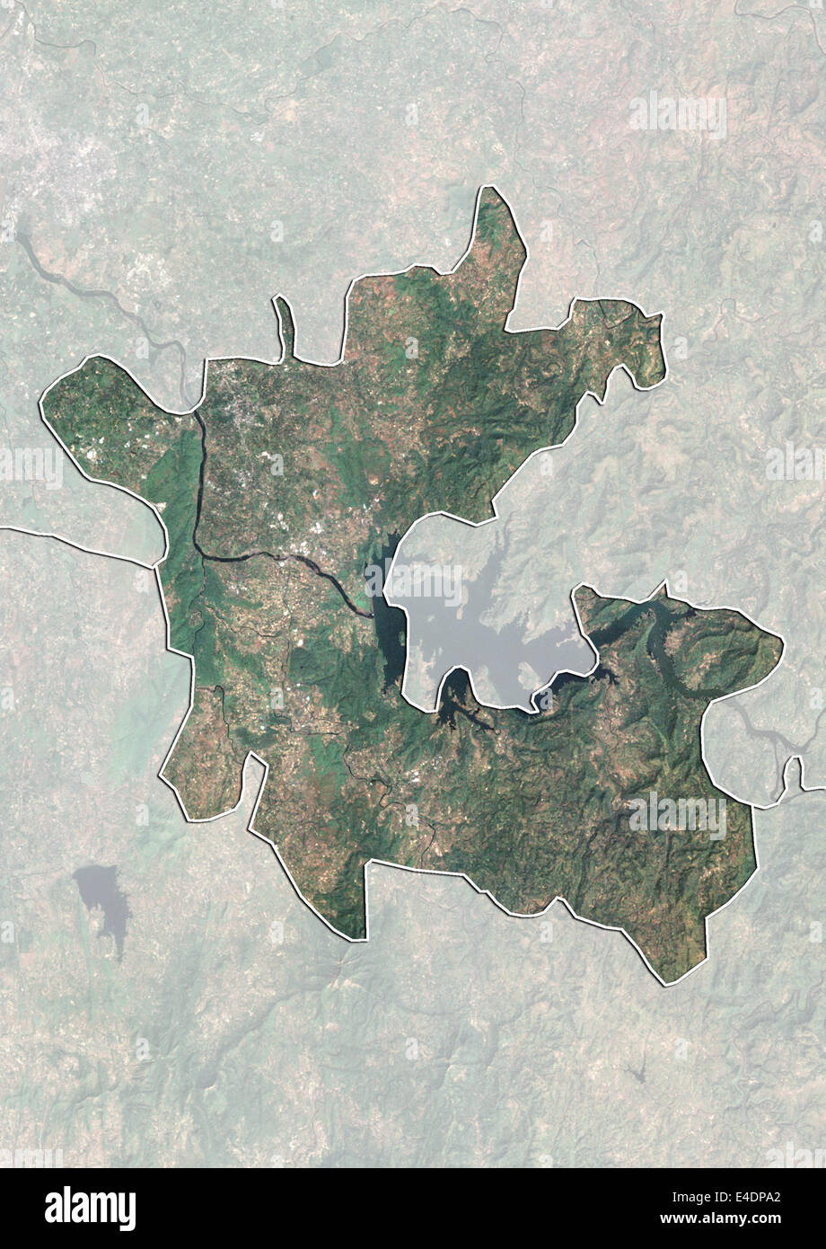 State of Dadra and Nagar Haveli, India, True Colour Satellite Image ...