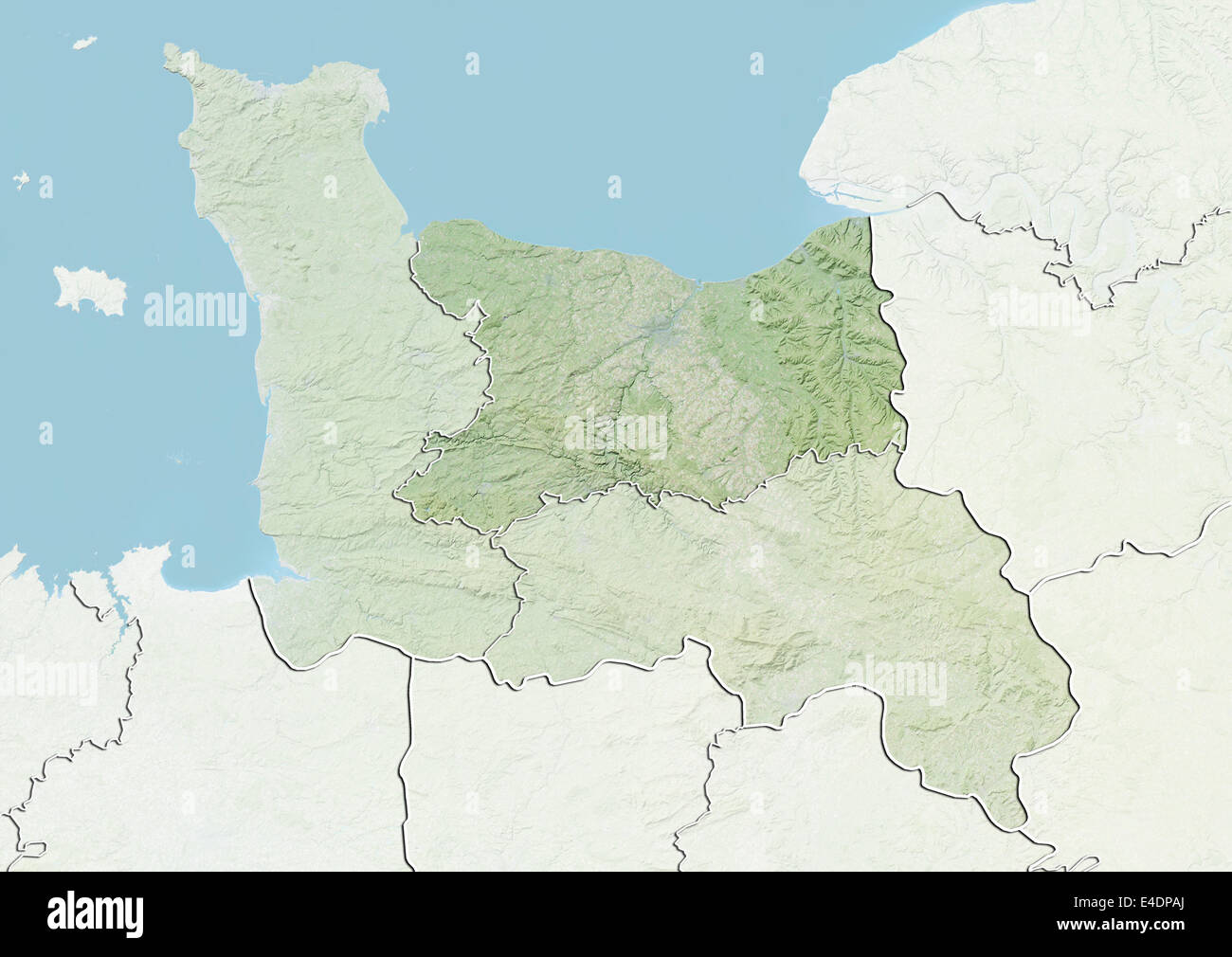 Calvados map hi-res stock photography and images - Alamy