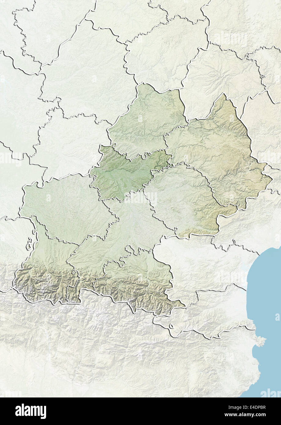 Departement of Tarn-et-Garonne, France, Relief Map Stock Photo - Alamy