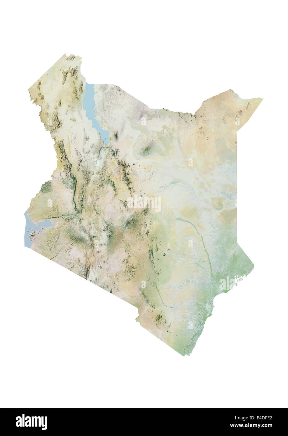 Kenya, Relief Map Stock Photo - Alamy