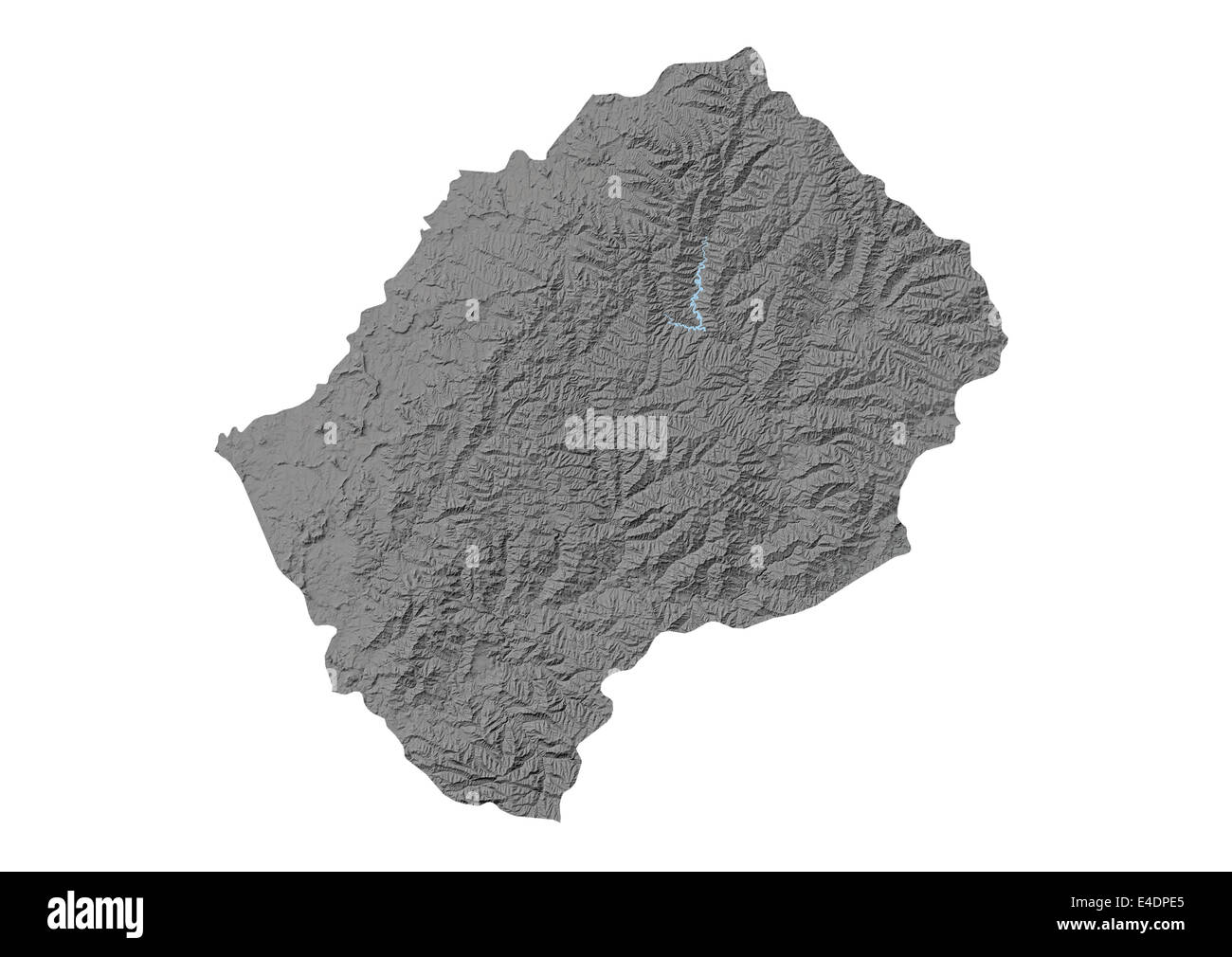Lesotho, Relief Map Stock Photo - Alamy