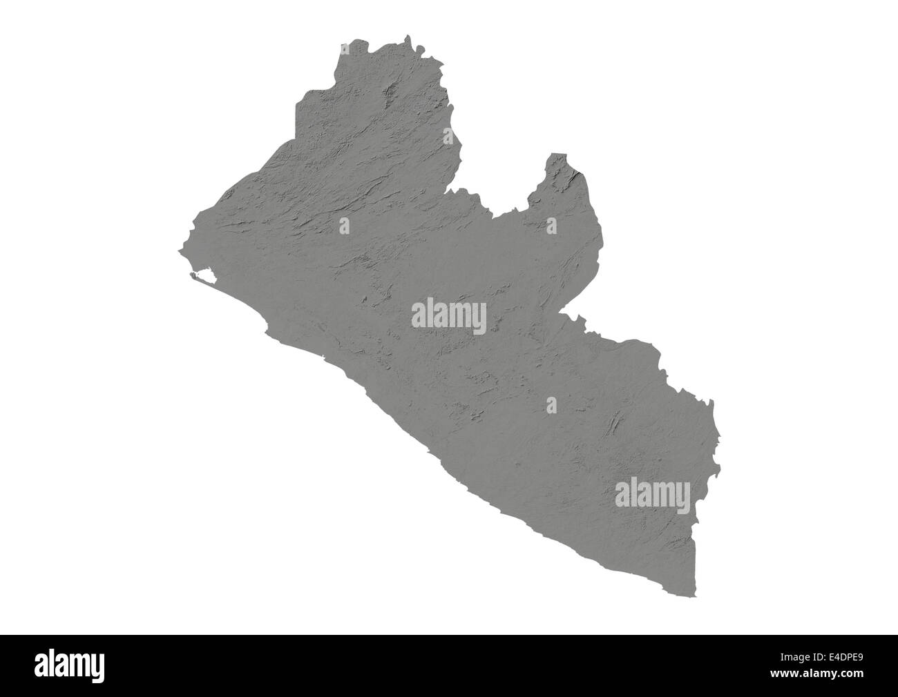 Liberia, Relief Map Stock Photo - Alamy