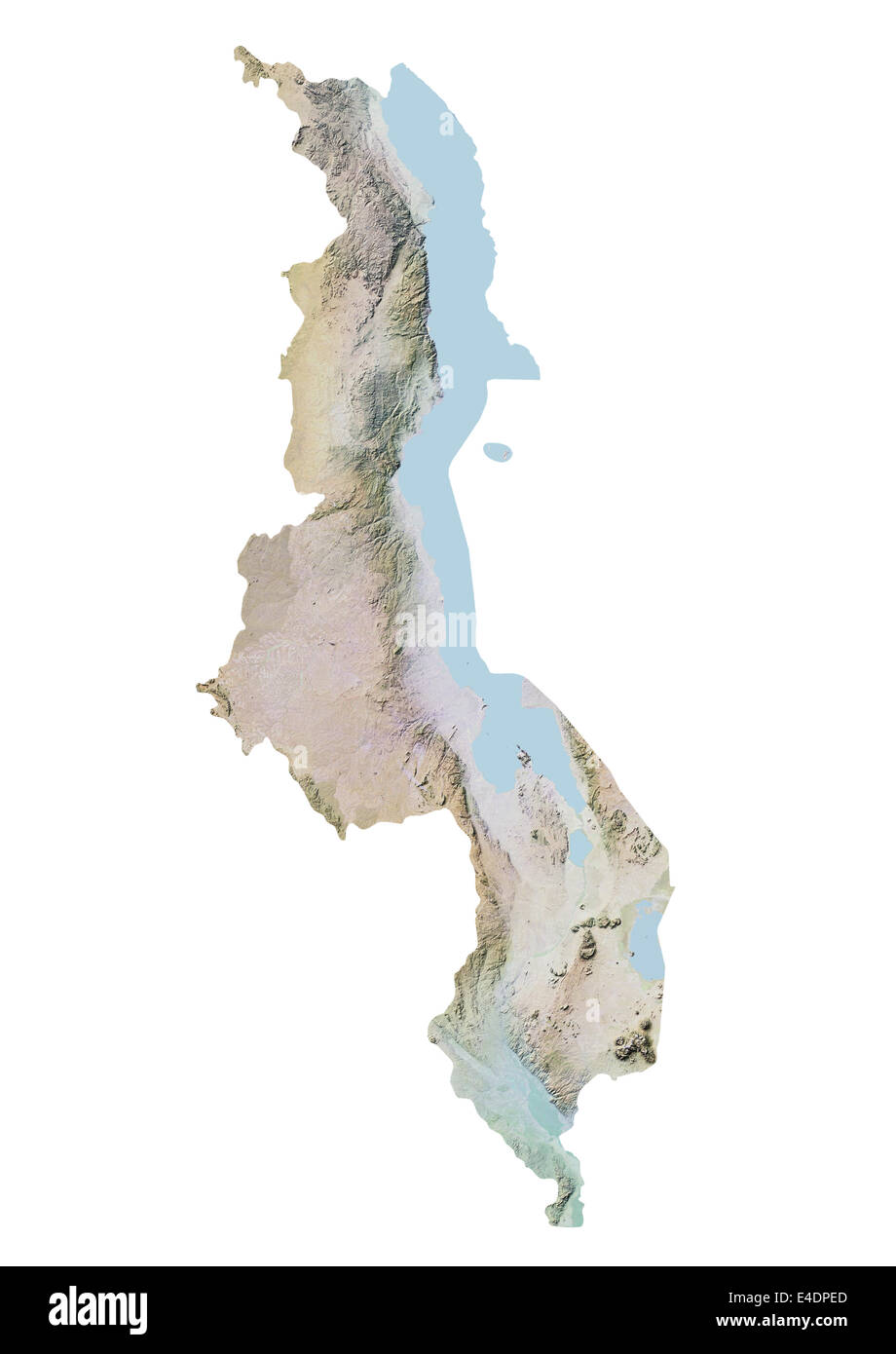 Malawi, Relief Map Stock Photo - Alamy