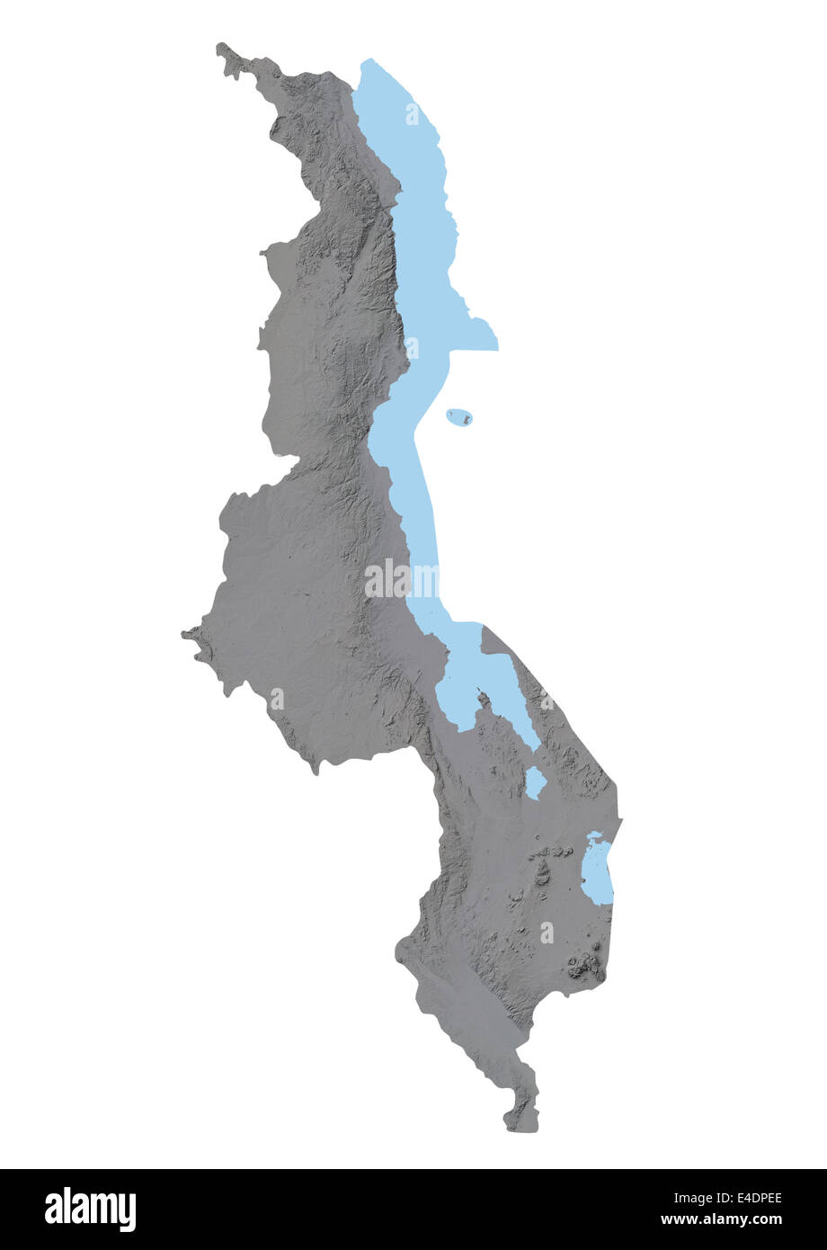 Malawi, Relief Map Stock Photo - Alamy