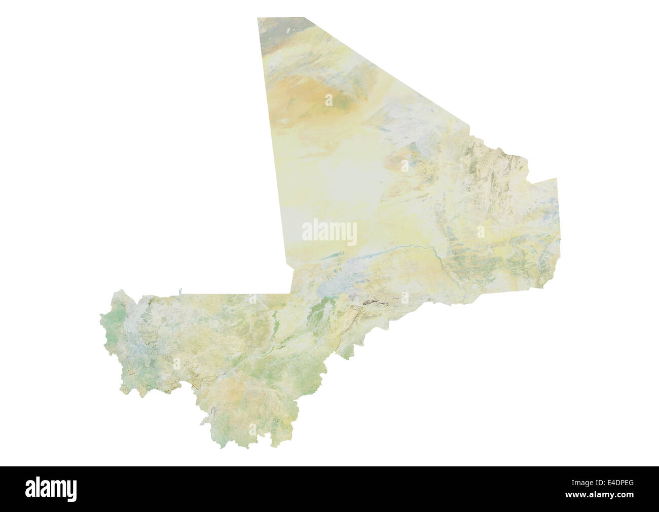 Mali, Relief Map Stock Photo - Alamy