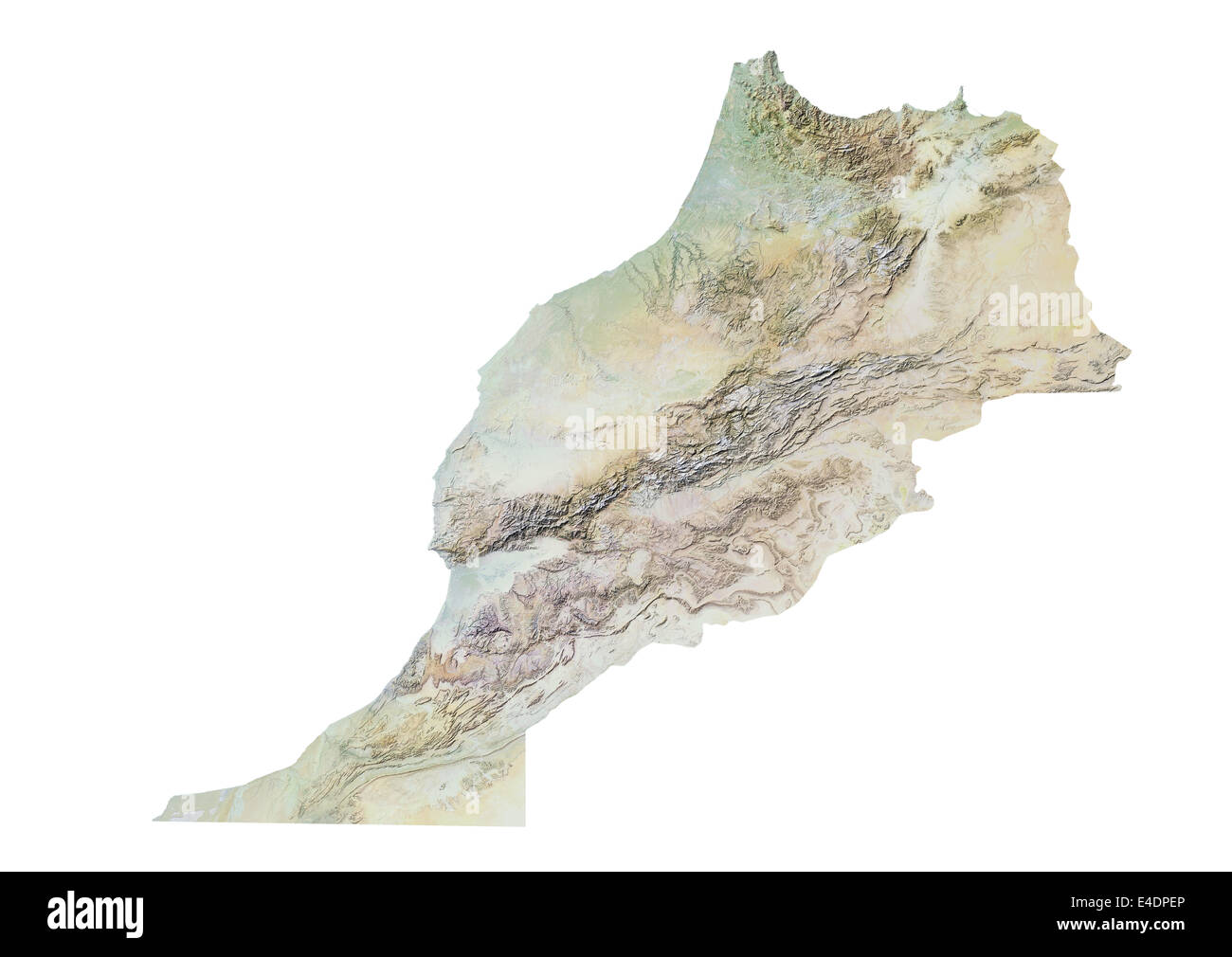 Morocco relief map hi-res stock photography and images - Alamy