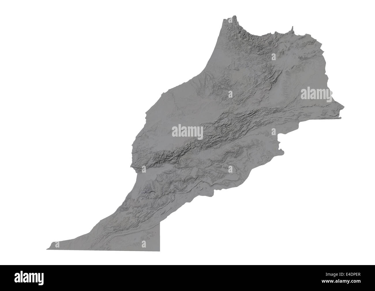 Morocco relief map hi-res stock photography and images - Alamy
