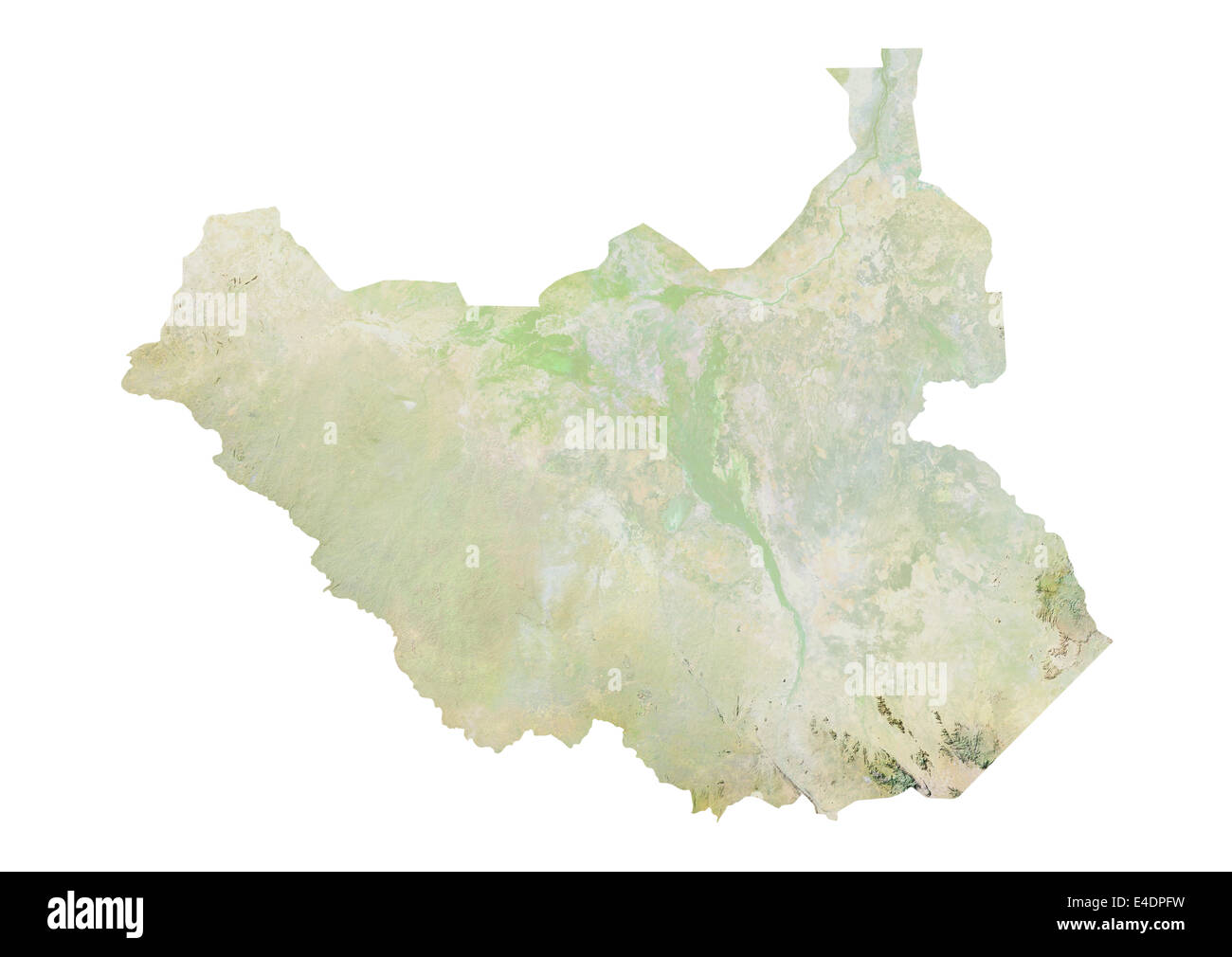 South Sudan, Relief Map Stock Photo - Alamy