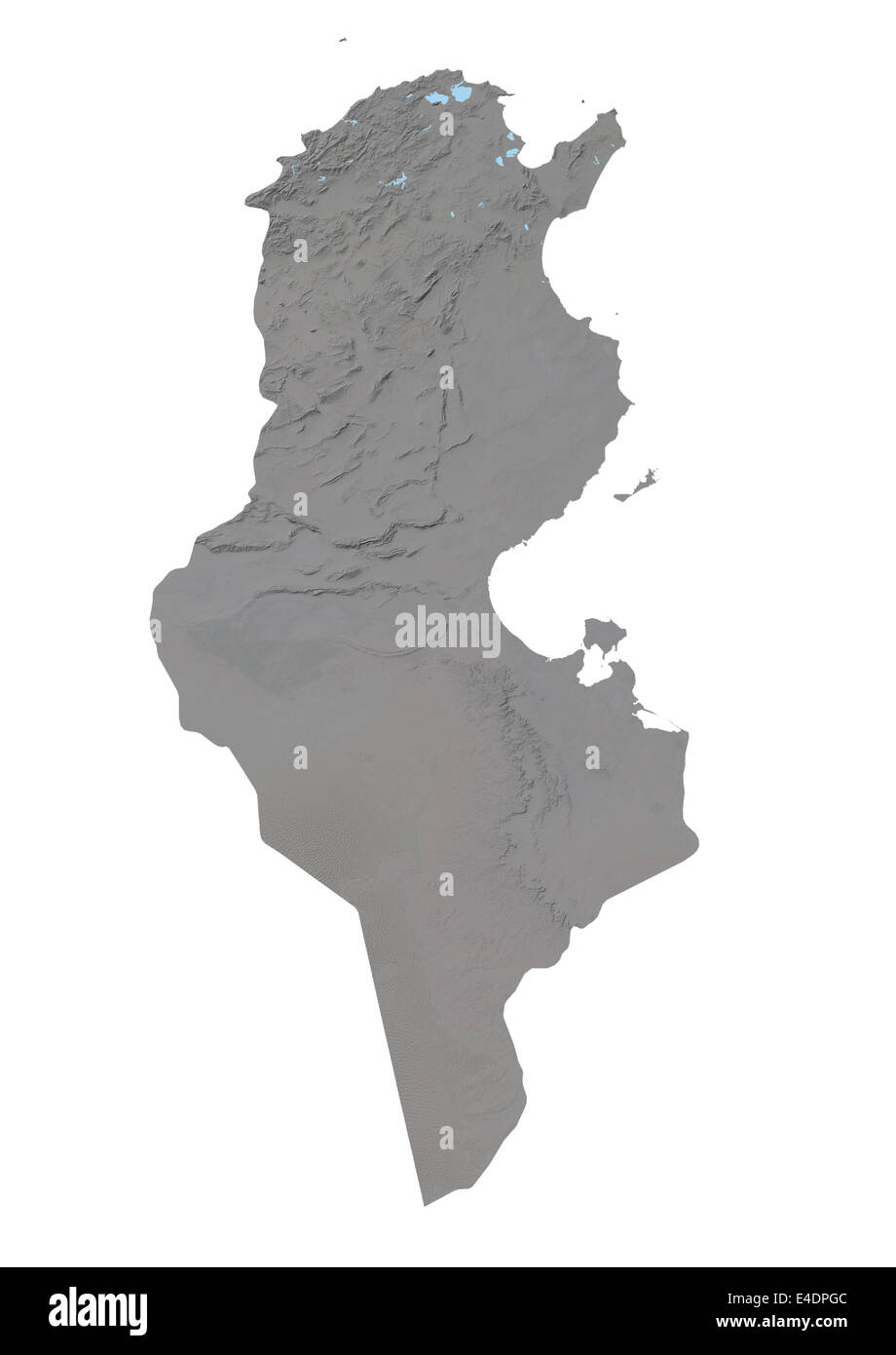 Tunisia, Relief Map Stock Photo - Alamy