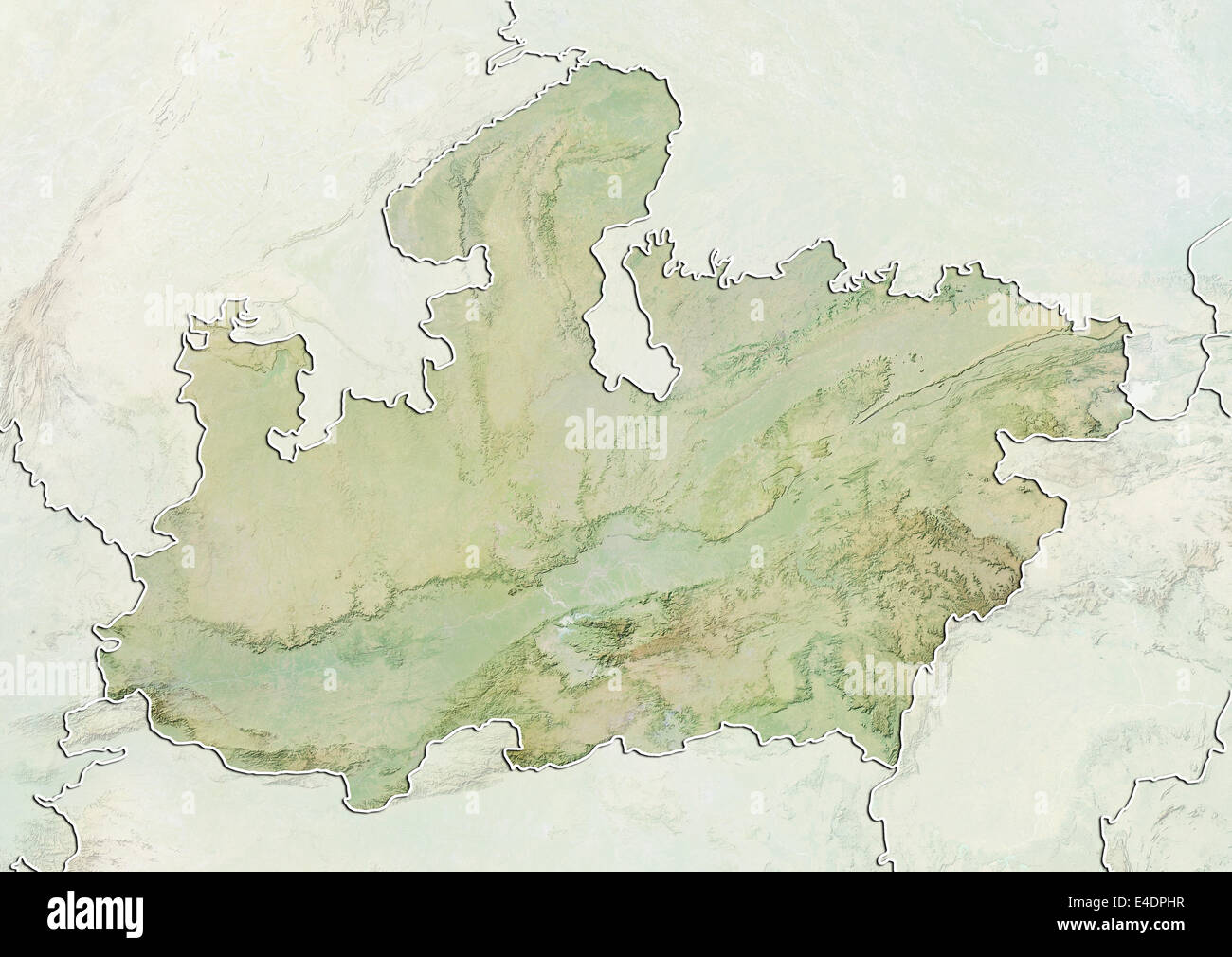 Map of madhya pradesh hi-res stock photography and images - Alamy
