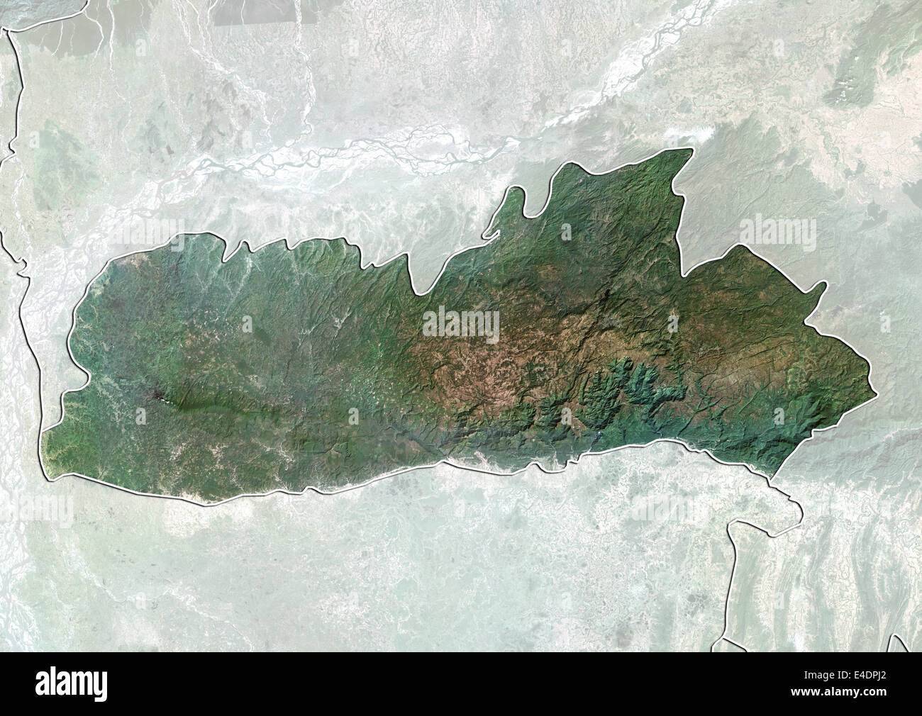 State of Meghalaya, India, True Colour Satellite Image Stock Photo - Alamy