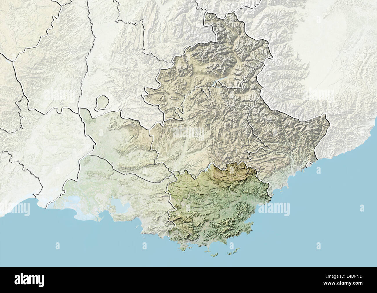 Departement of Var, France, Relief Map Stock Photo - Alamy