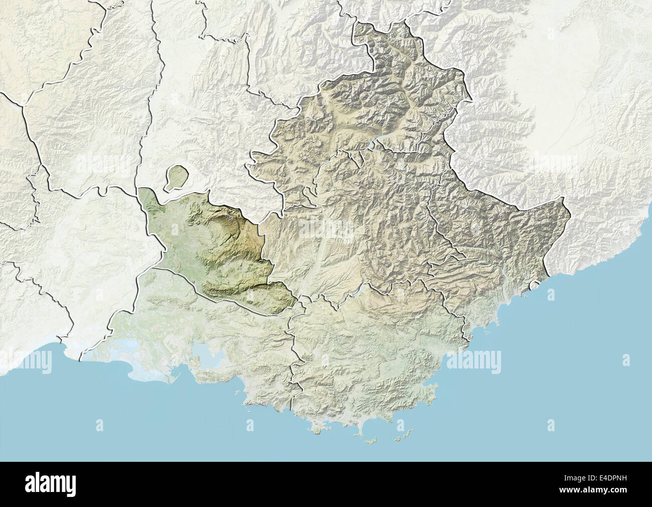 Departement of Vaucluse, France, Relief Map Stock Photo - Alamy
