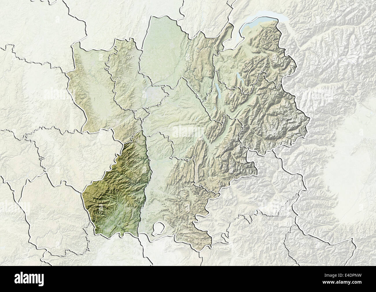 Ardeche map hi-res stock photography and images - Alamy