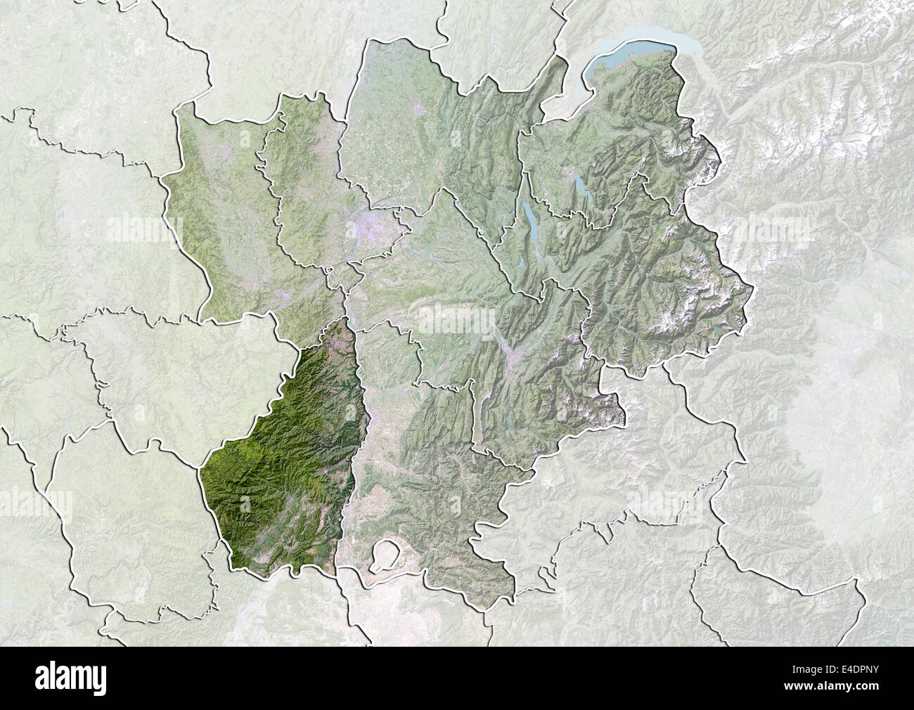 Ardeche map hi-res stock photography and images - Alamy