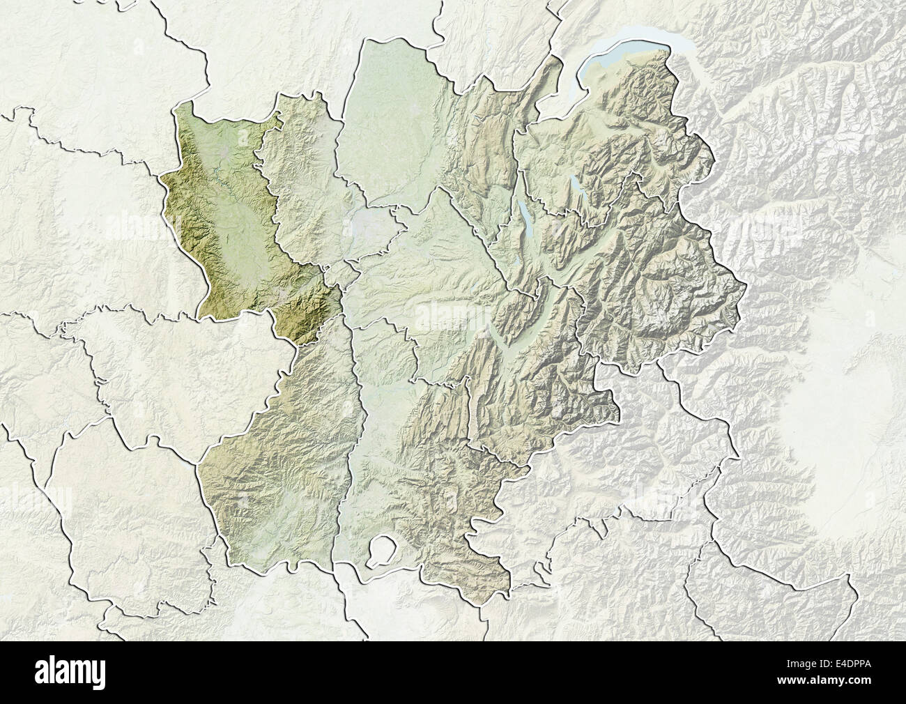 Departement loire france relief map hi-res stock photography and images ...