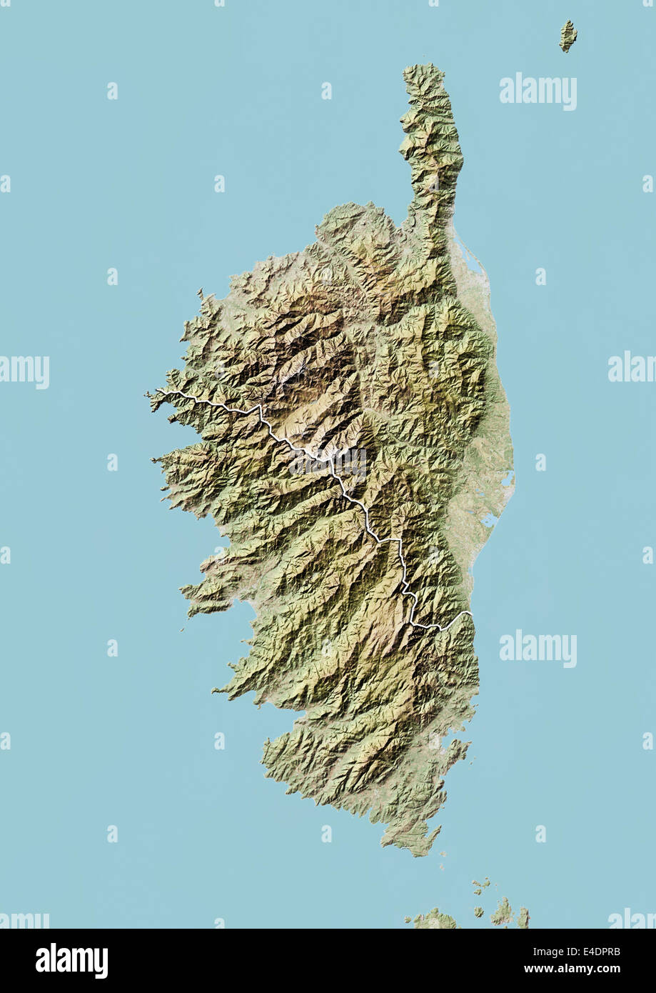 Corsica, Relief Map Stock Photo - Alamy