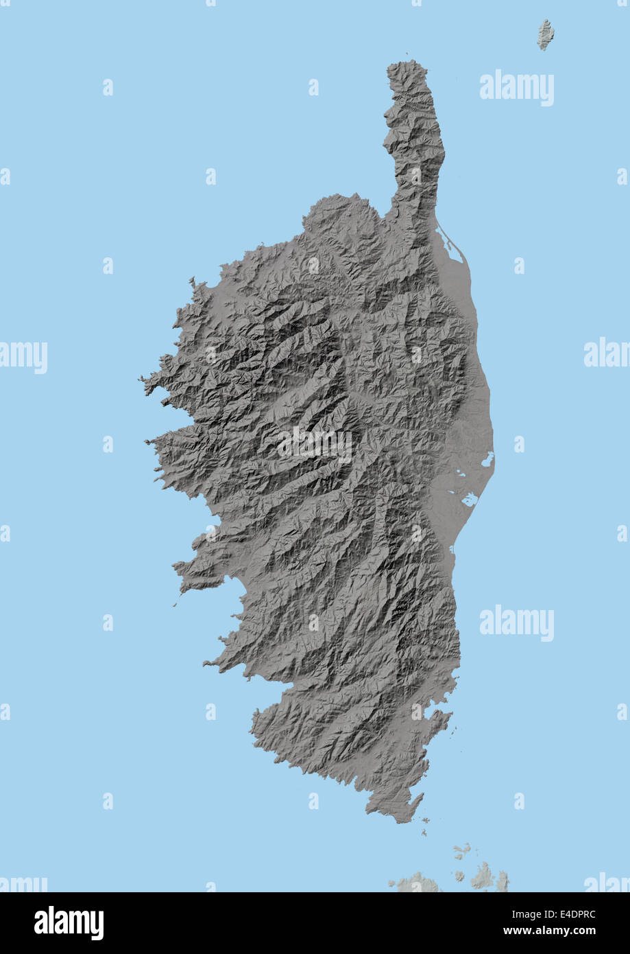 Corsica, Relief Map Stock Photo - Alamy