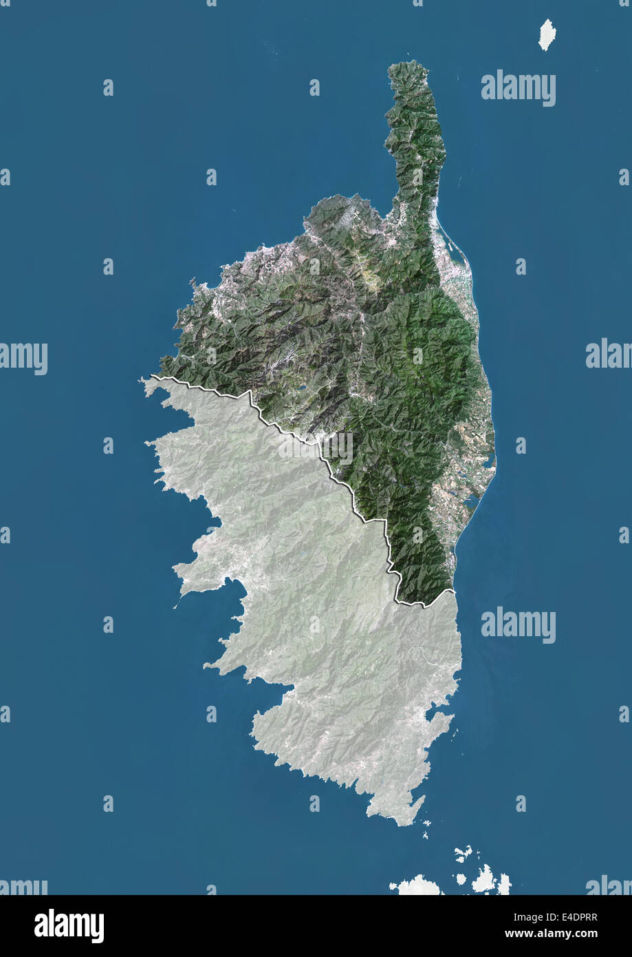 Upper Corsica, True Colour Satellite Image Stock Photo - Alamy