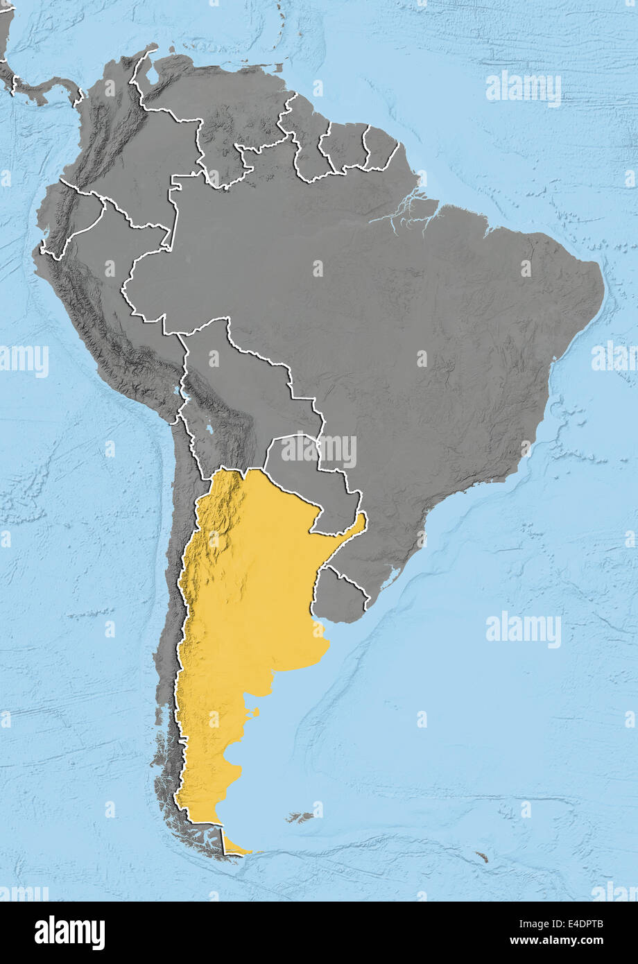 Argentina relief map hi-res stock photography and images - Alamy