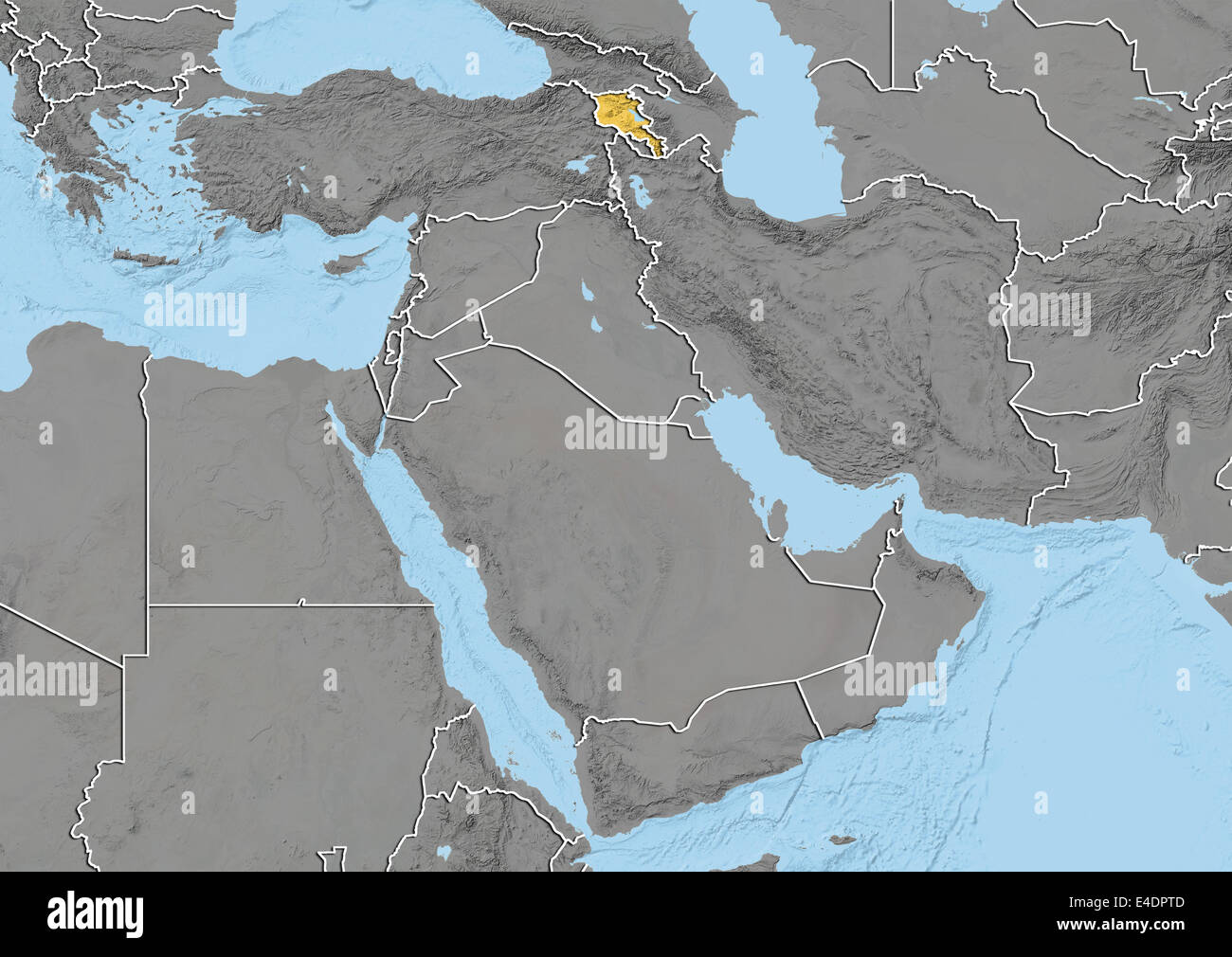 Armenia, Relief Map Stock Photo - Alamy