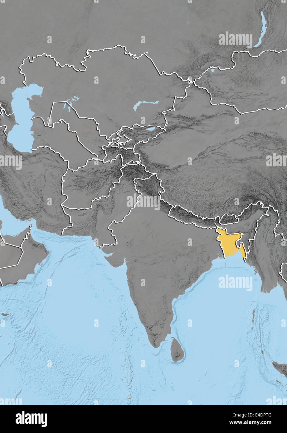 Bangladesh map satellite geography hi-res stock photography and images ...